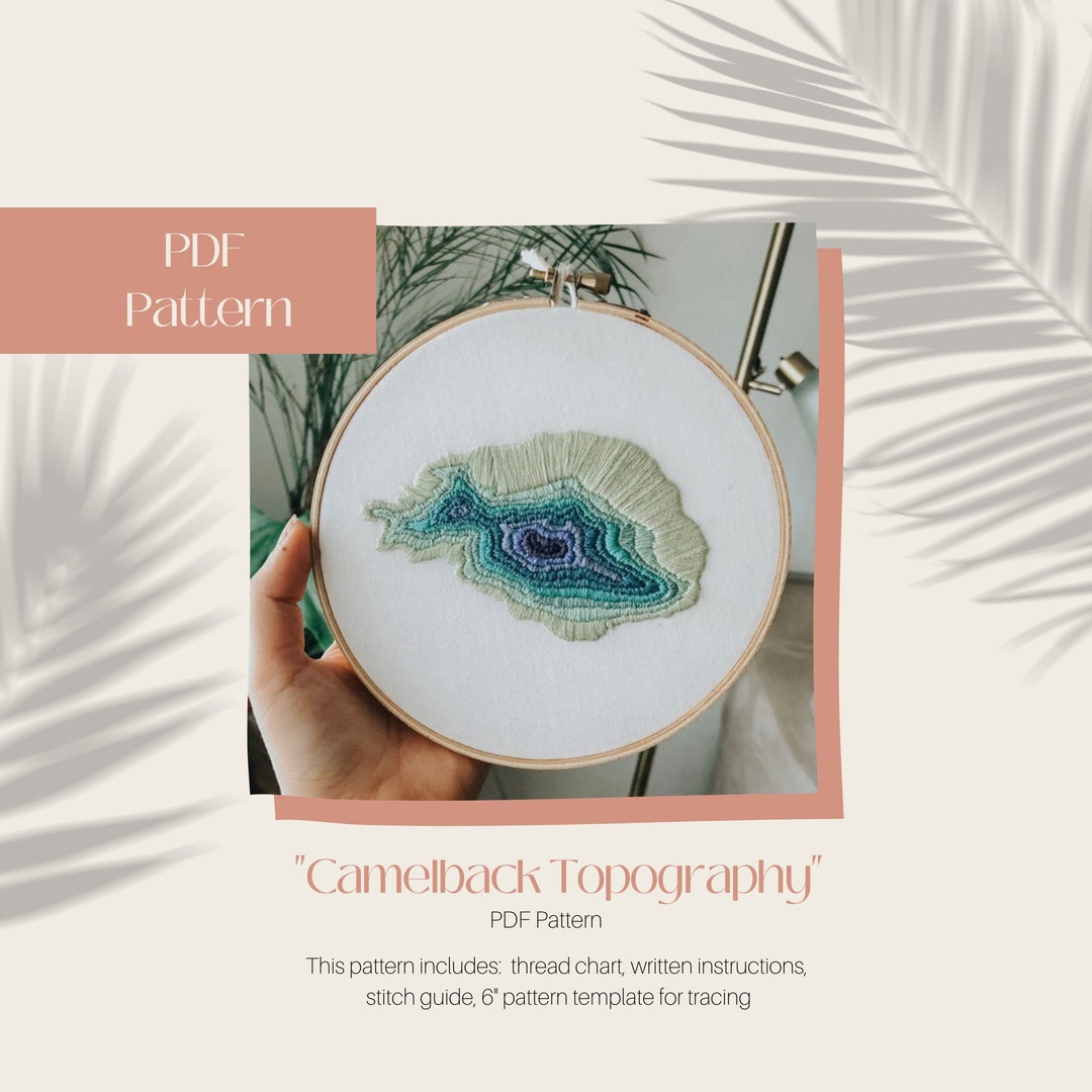 DIY Embroidery Pattern, Intermediate Level, Gradient Embroidery, PDF ...