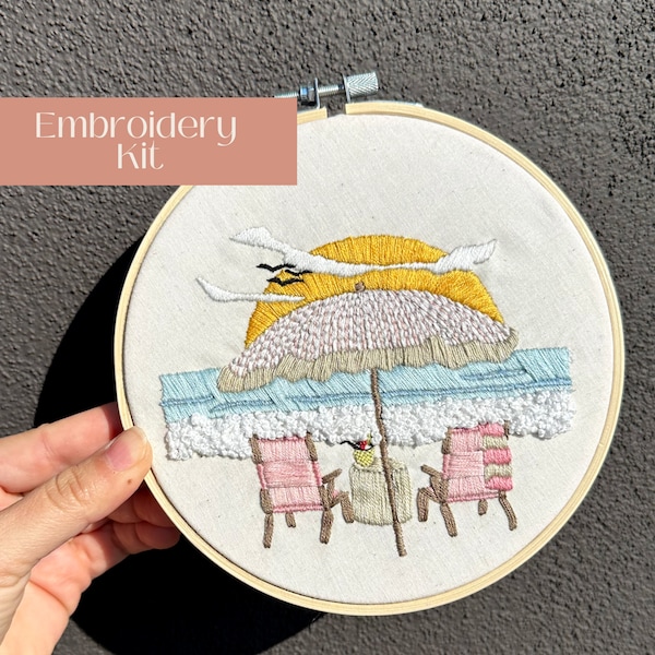 Summer Embroidery Kit - Etsy
