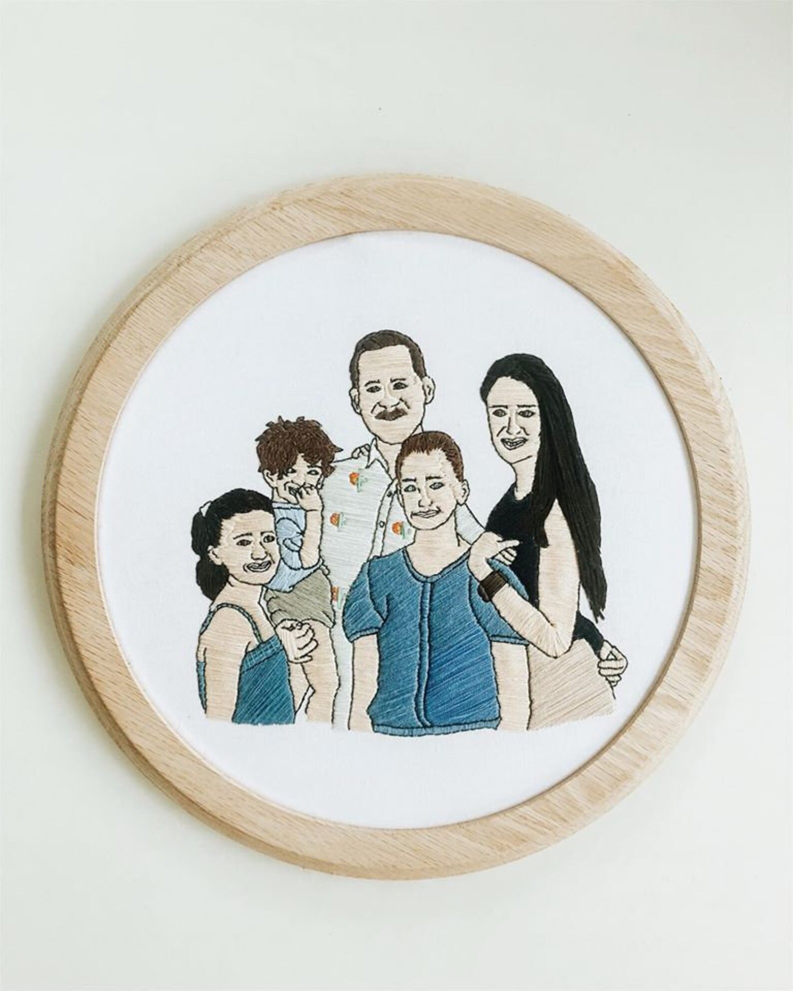 Personalized Custom Portrait Embroidery Hoop Personalized - Etsy