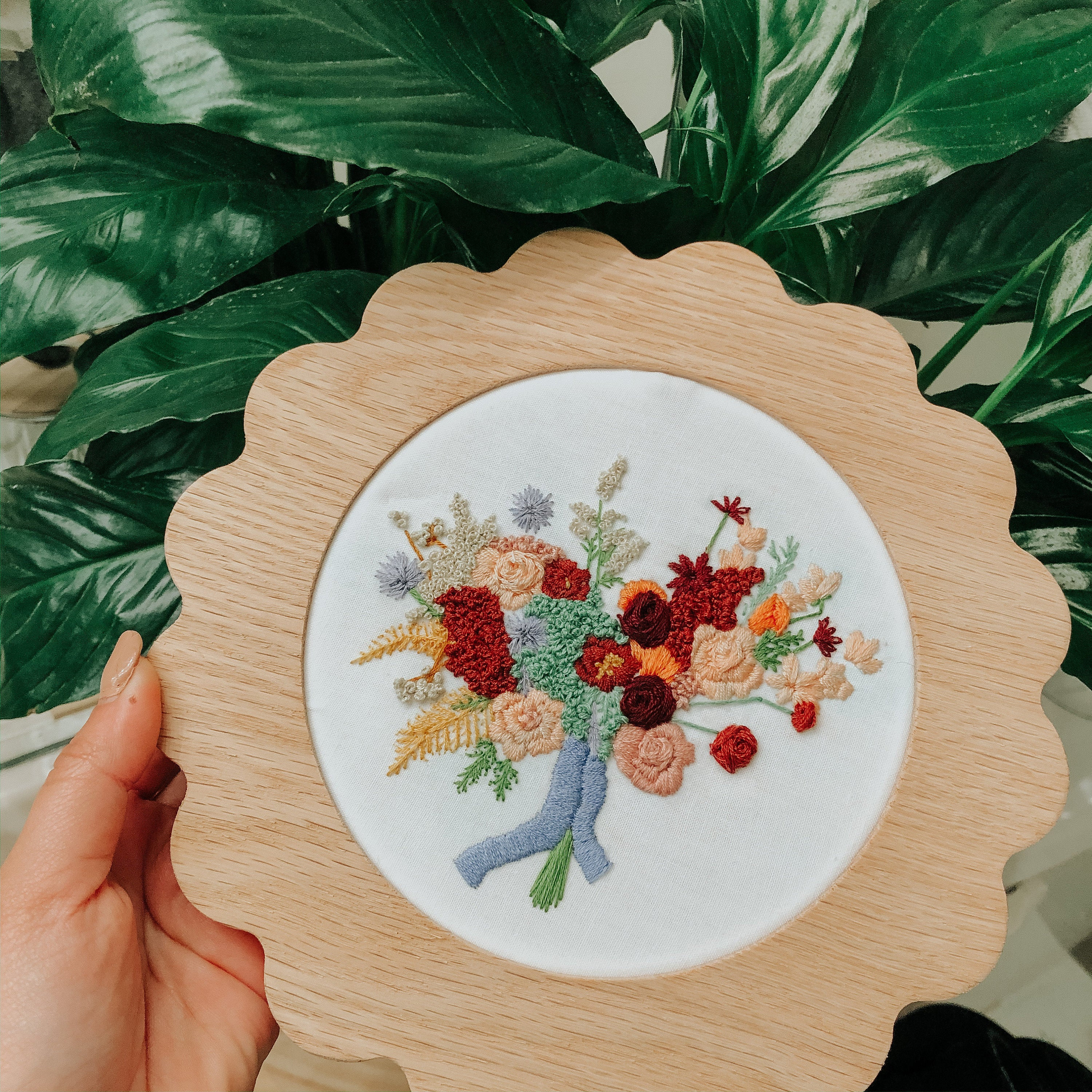 Custom Bouquet of Flowers Custom Floral Embroidery | Etsy