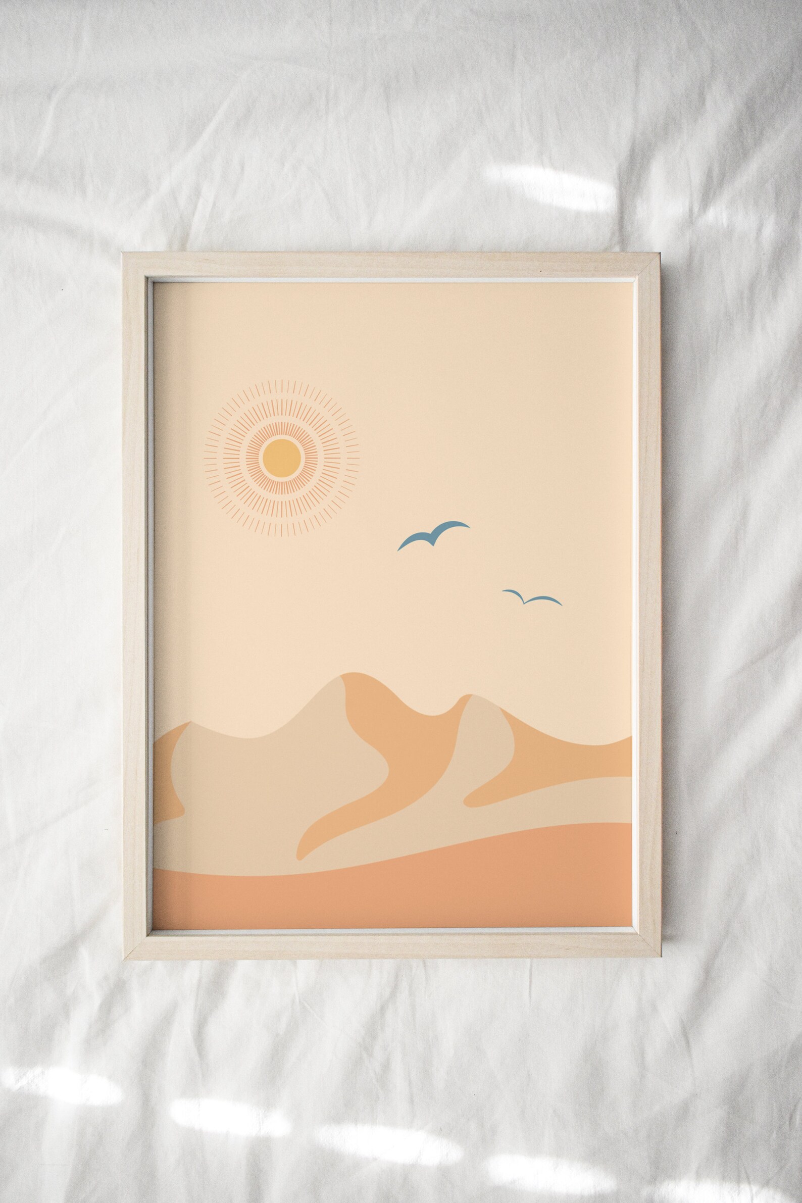 Illustrated Desert Print Printable Wall Art Instant Download DIY Print ...