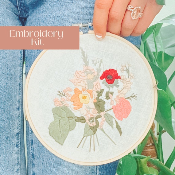DIY Advanced Embroidery Kit Mothers Day Dreamy Bouquet | Etsy