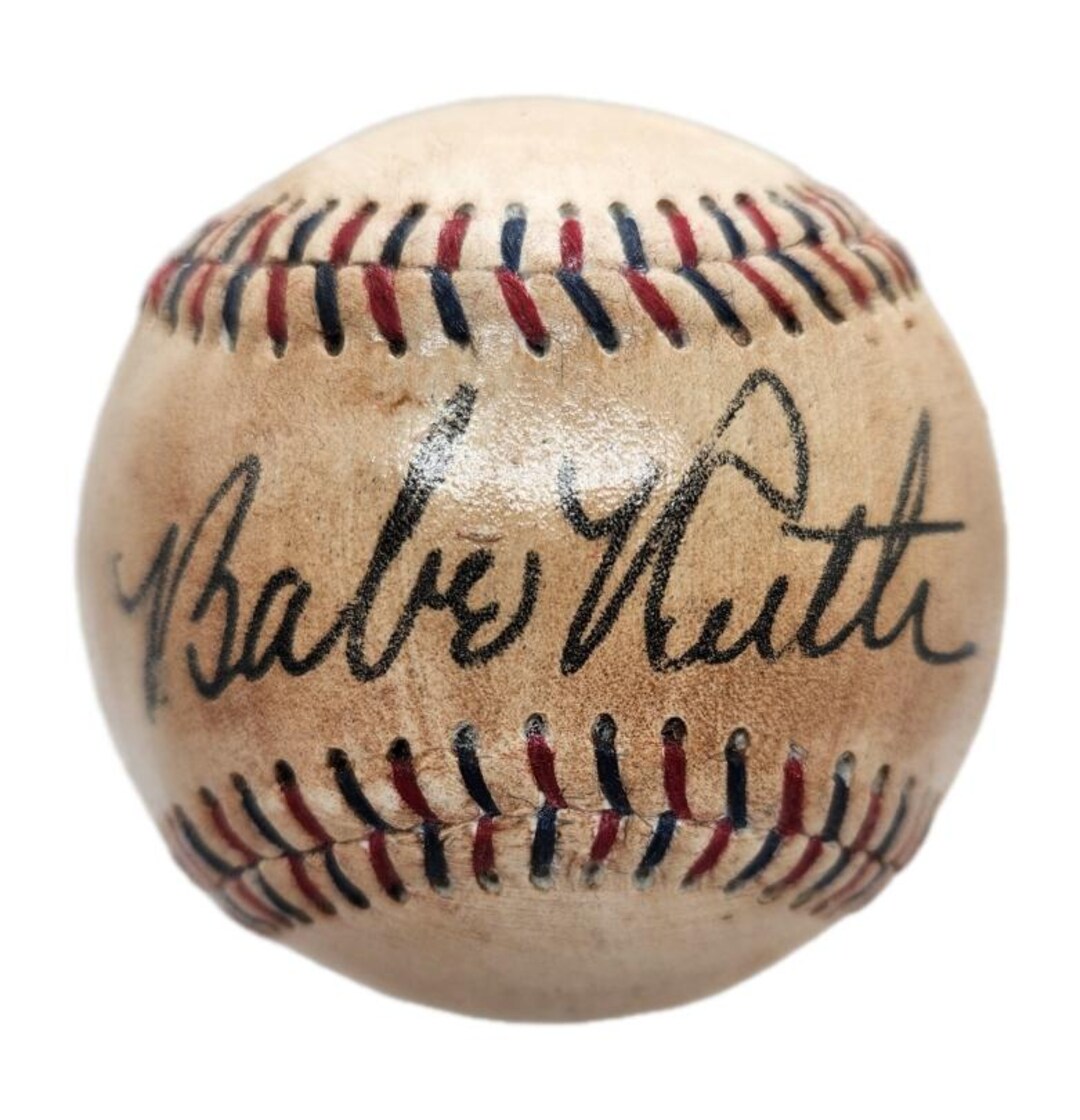 Babe Ruth Autographed 1930s Style Baseball. Licensed Reproduction Ball ...