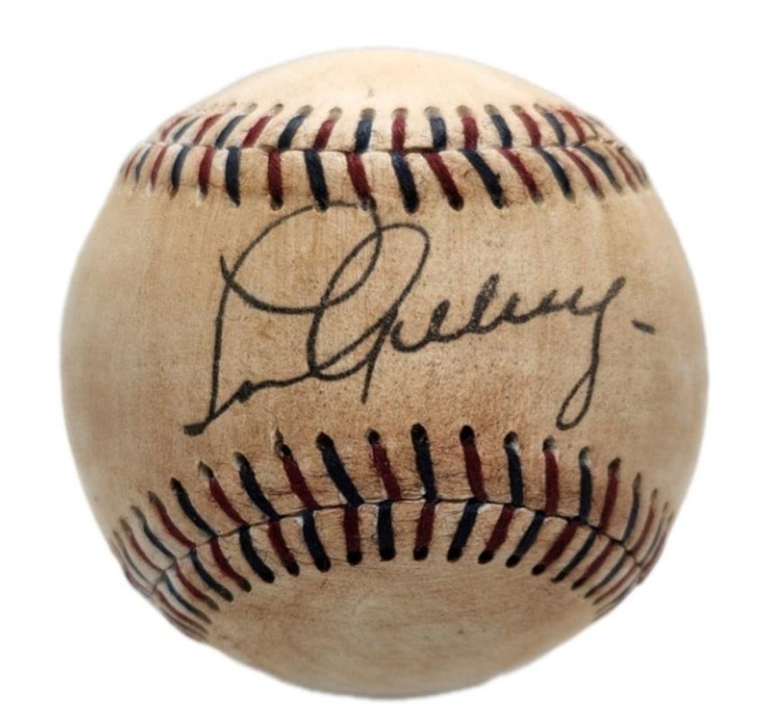 Lou Gehrig Autographed 1930s Style Baseball. Licensed Reproduction Ball ...