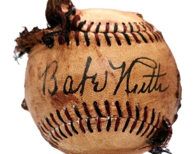 The Sandlot Babe Ruth Autographed 1930's Baseball. Licensed Replica ...