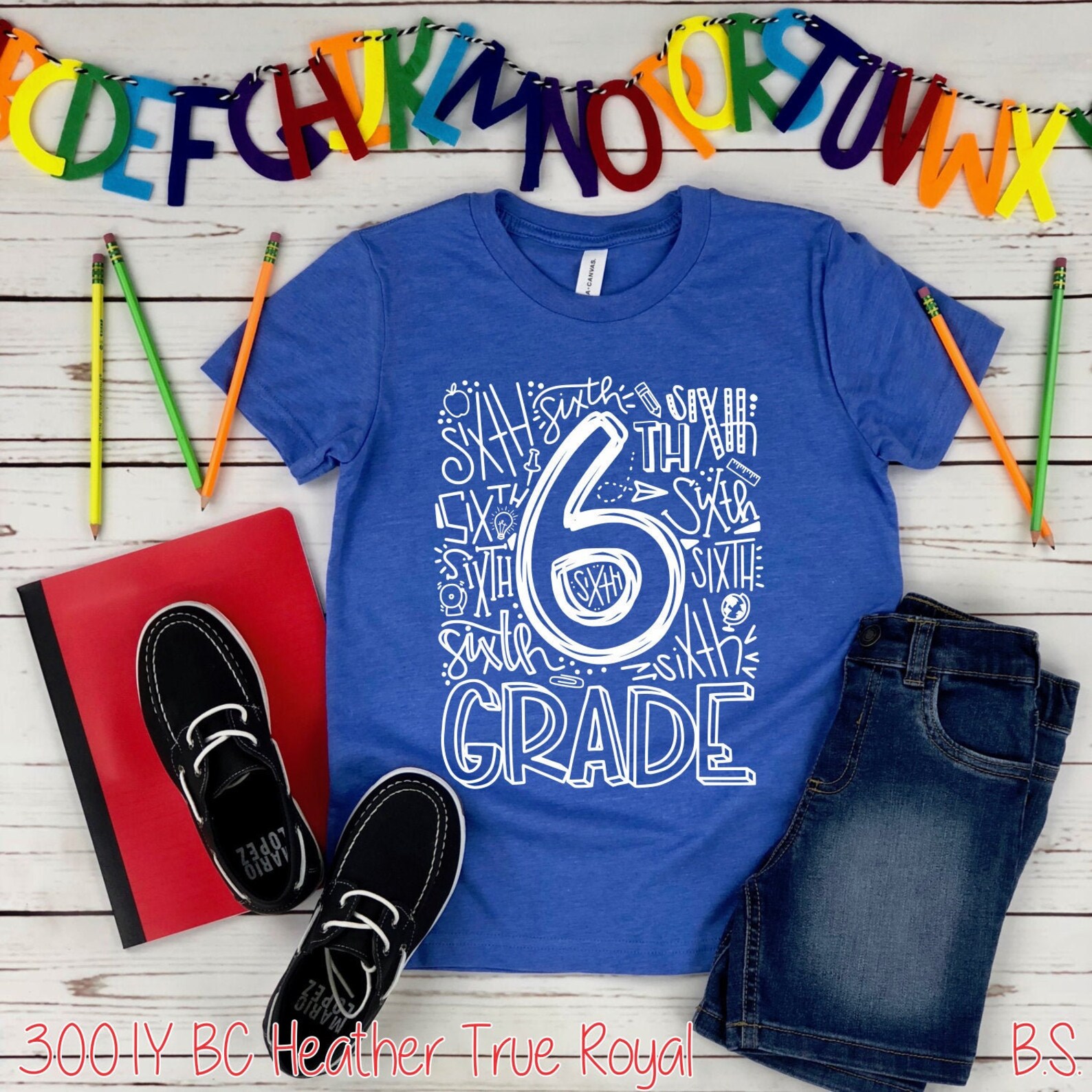 Sixth Grade 6TH Grade T-Shirt/Back To School/First Day Of | Etsy
