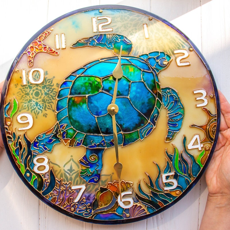 Sea Glass Clock - Etsy