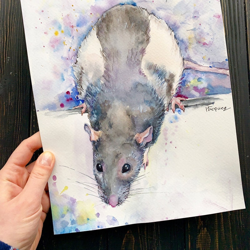 Rat Painting - Etsy