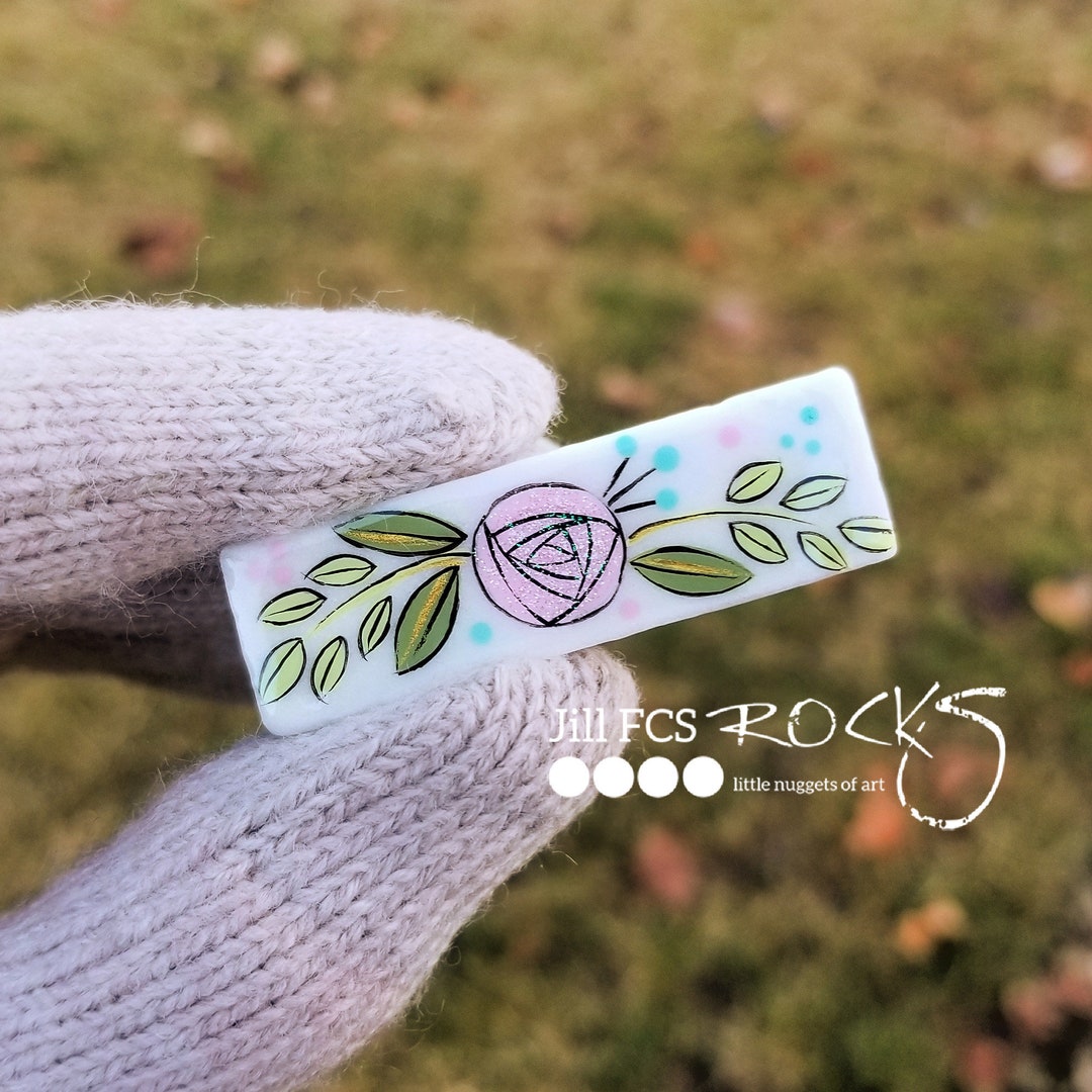 Soft Pink Rose, Upcycled Ceramic Tile - Etsy