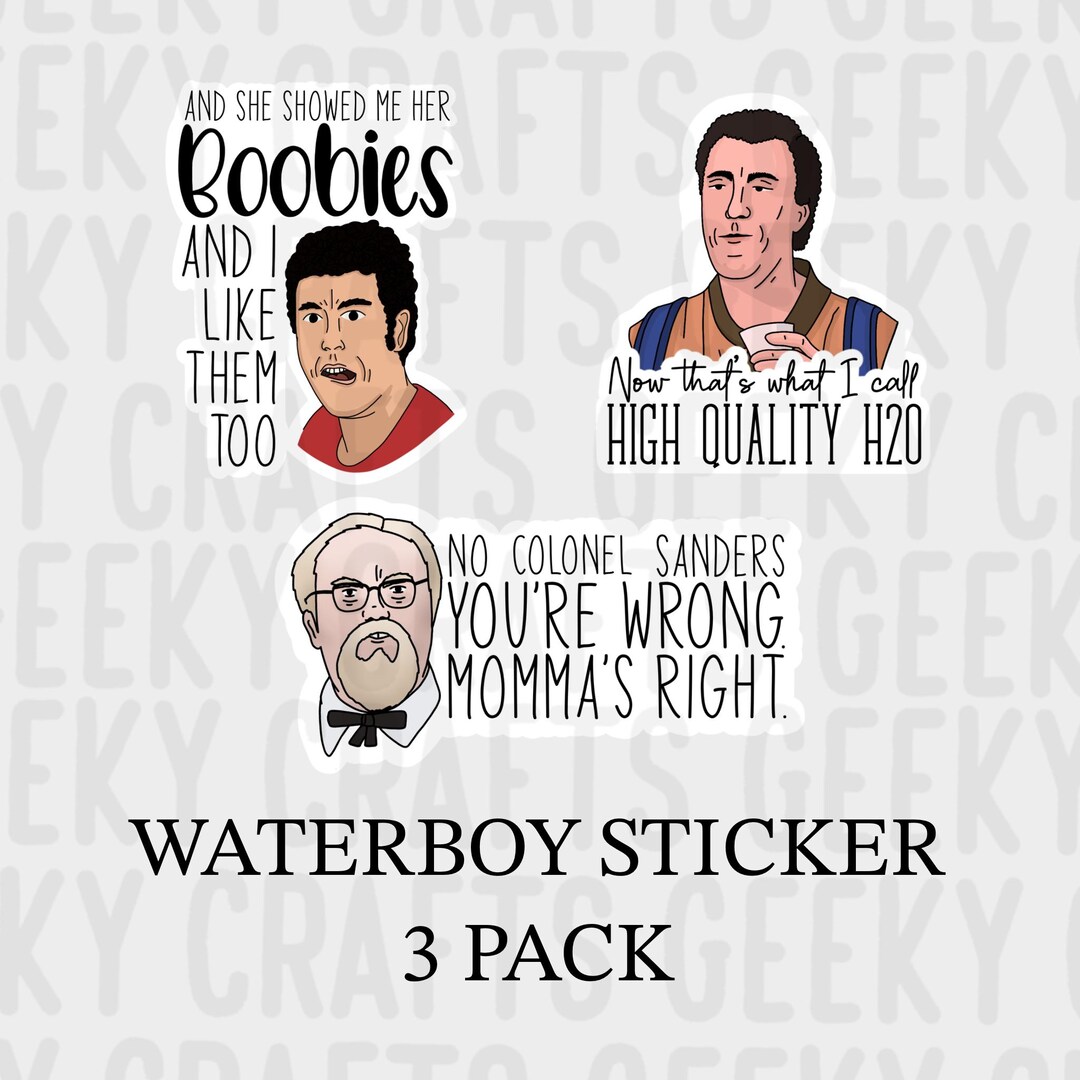 3 Pack Waterboy Vinyl Stickers - Etsy