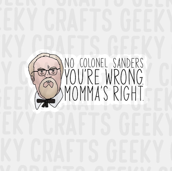 Colonel Sanders Waterboy Inspired Vinyl Sticker - Etsy