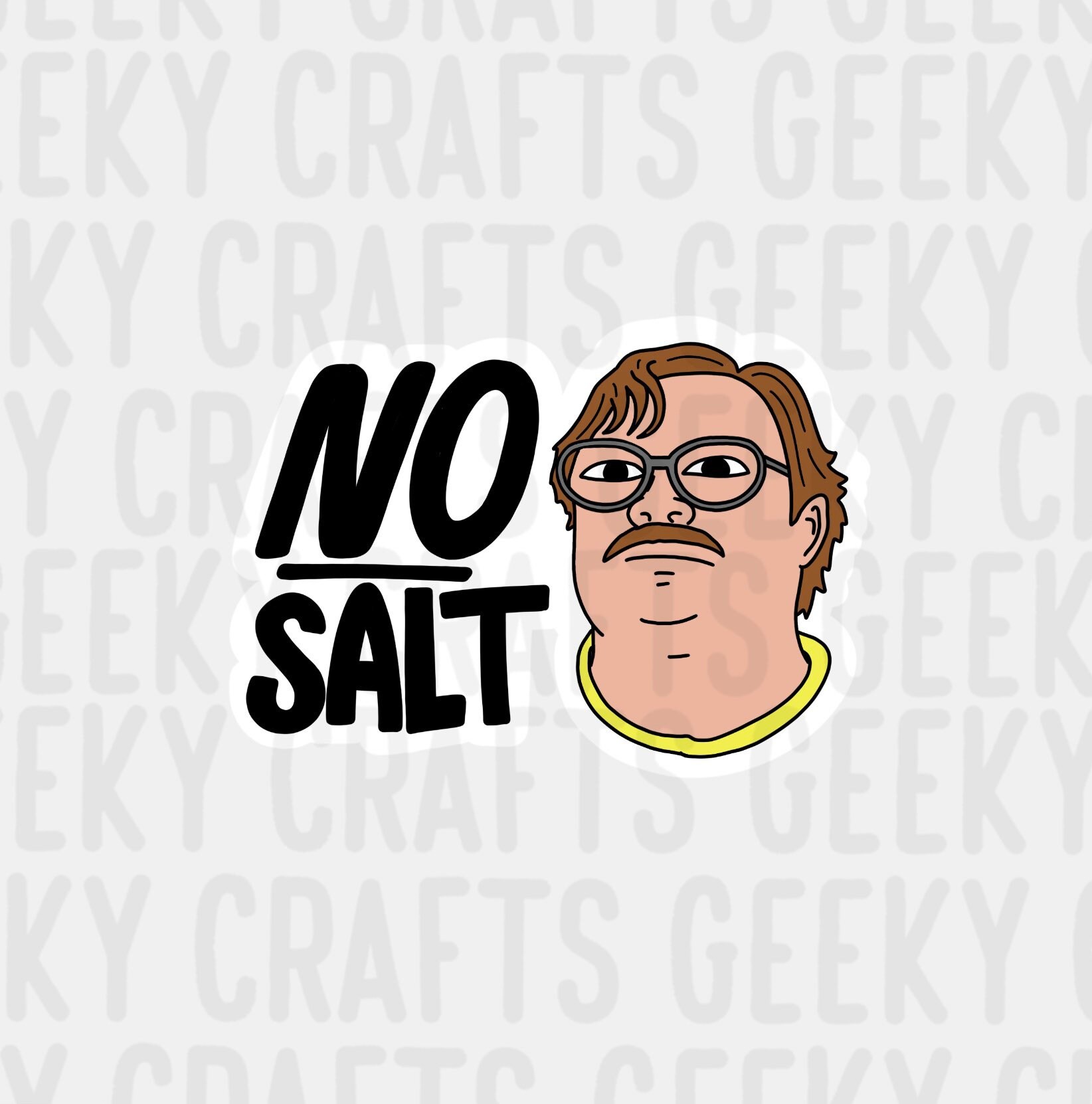 Office Space Inspired Milton No Salt Vinyl Sticker | Etsy