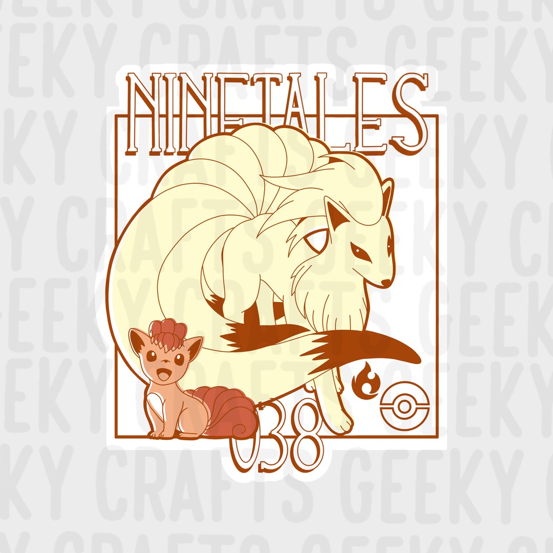 Ninetales Inspired Vinyl Sticker - Etsy