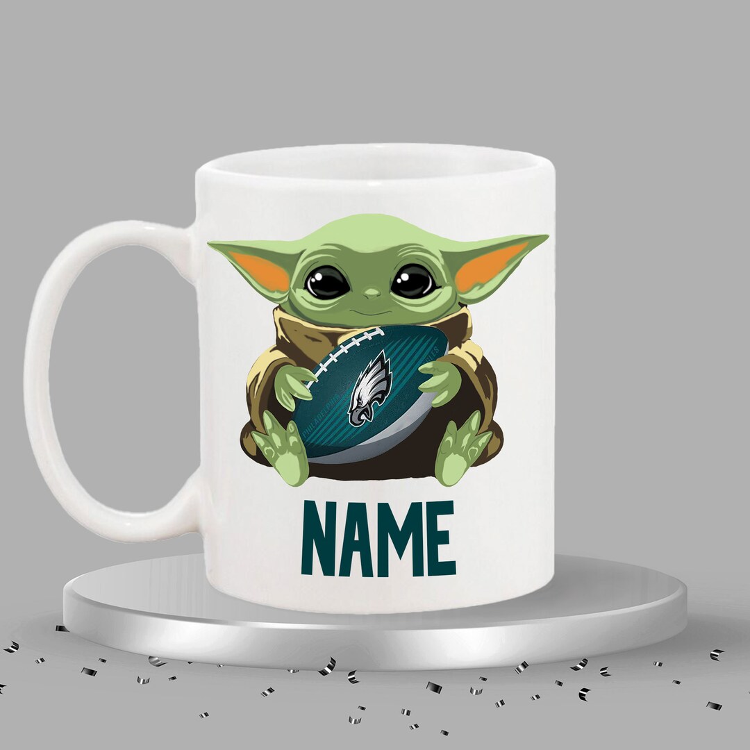 Personalized Baby Yoda Eagles Theme Mug - Etsy