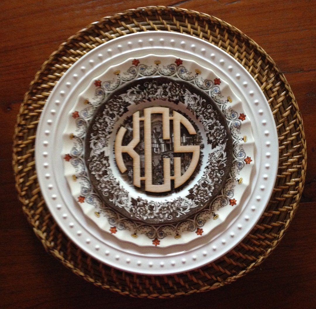 Mini Wood Monogram, Custom Wood Gift Tags, Gift Tie-ons, Monogram ...