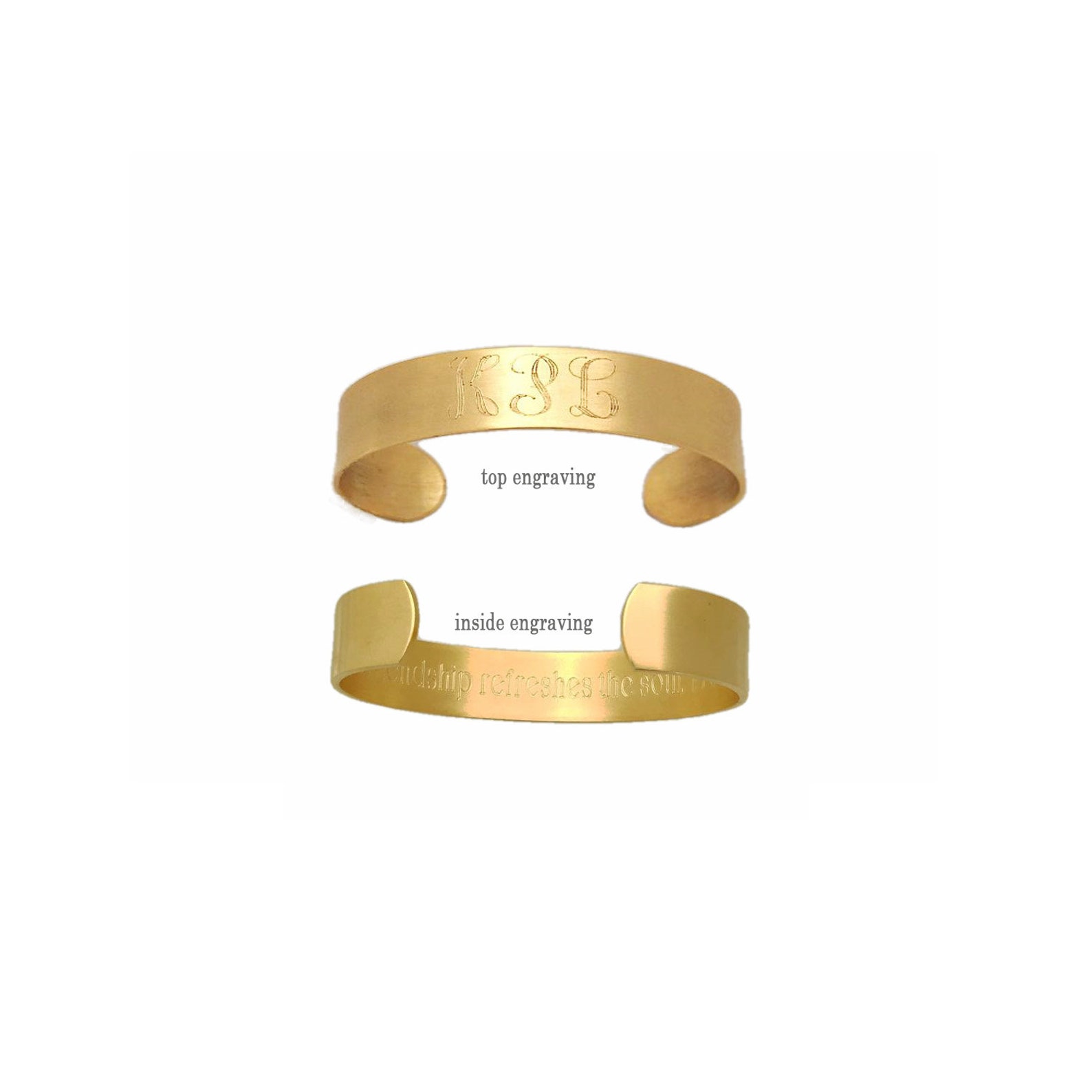 Gold-plated Engraved Inscription Bracelet Cuff Personalized - Etsy