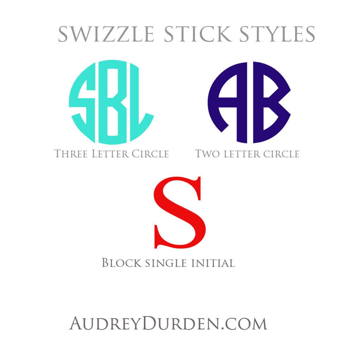 Monogram Tortoise Swizzle Stick Set of Six // Personalized | Etsy