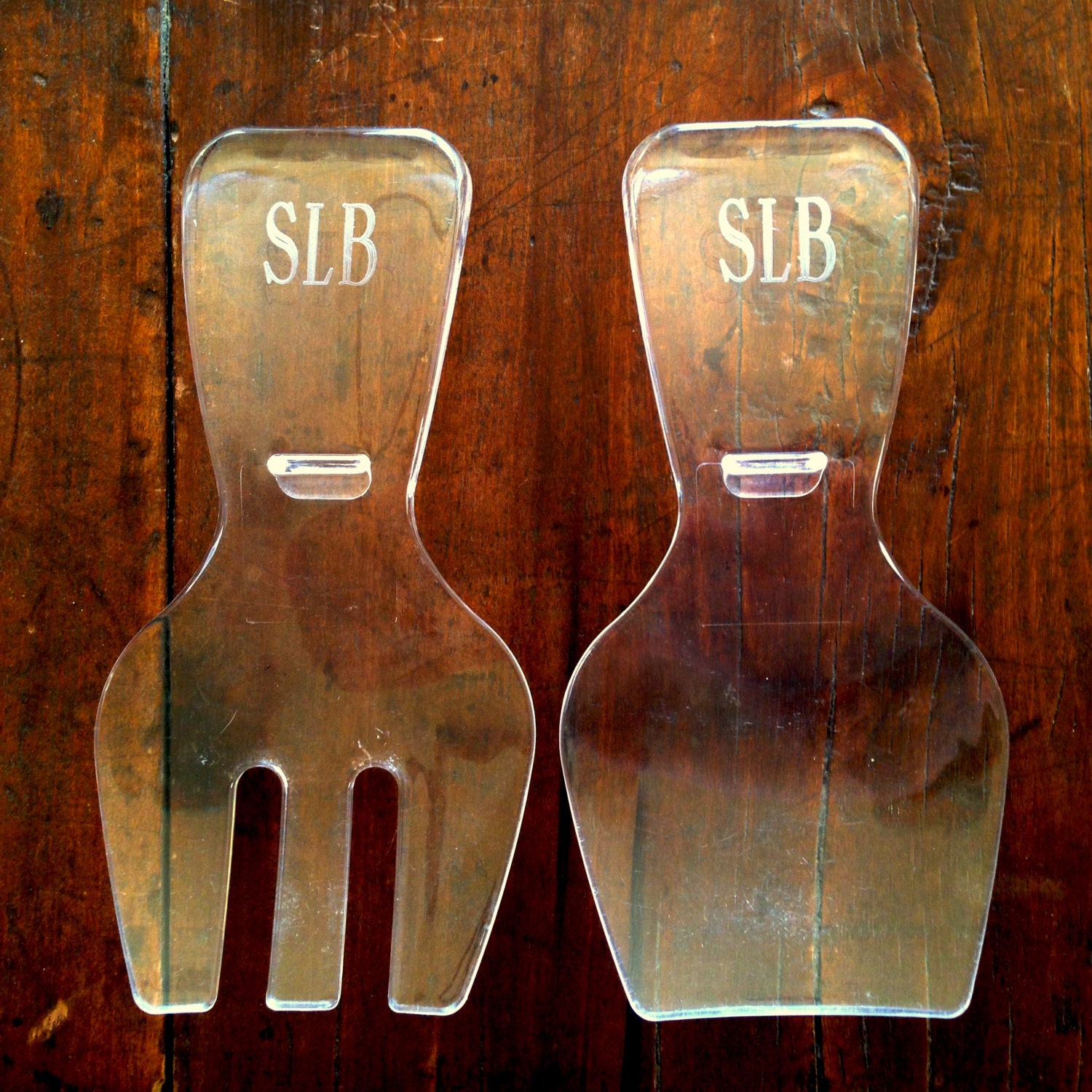 Personalized Salad Servers Monogram Acrylic Salad Server Set - Etsy