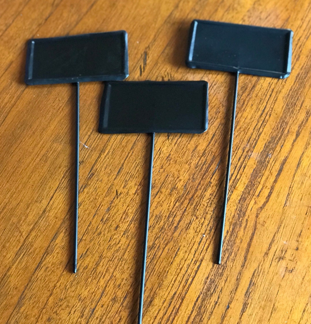 Metal Chalkboard Stakes Set of 3, Chalkboard Sign Stakes, Buffet Sign ...