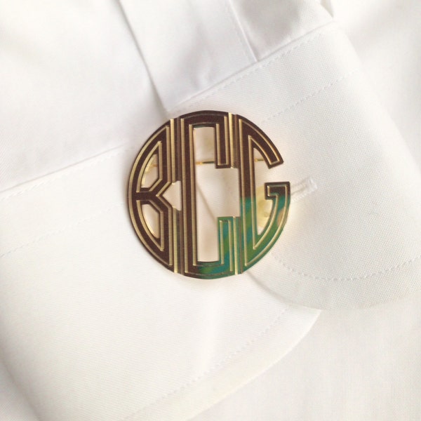 Monogrammed Pin - Etsy