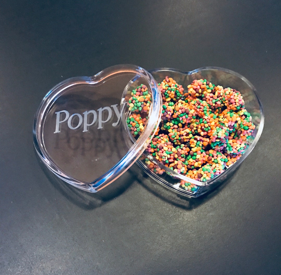 Personalized Acrylic Heart Box, Monogram Heart Box, Engraved Acrylic ...
