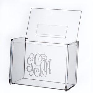 Monogrammed Acrylic Recipe Box, Personalized Gifts, Wedding Gift ...