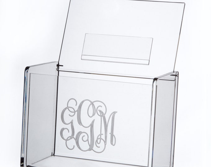 Monogrammed Acrylic Recipe Box Personalized Acrylic Recipe - Etsy