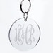 Monogram Key Chain, Round Acrylic Key Ring, Grad Gift, Gift Tag, Gift ...