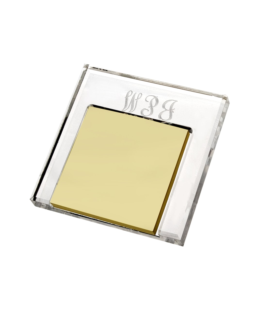 Monogrammed Acrylic Sticky Note Holder, Personalized Acrylic Desk Gift ...