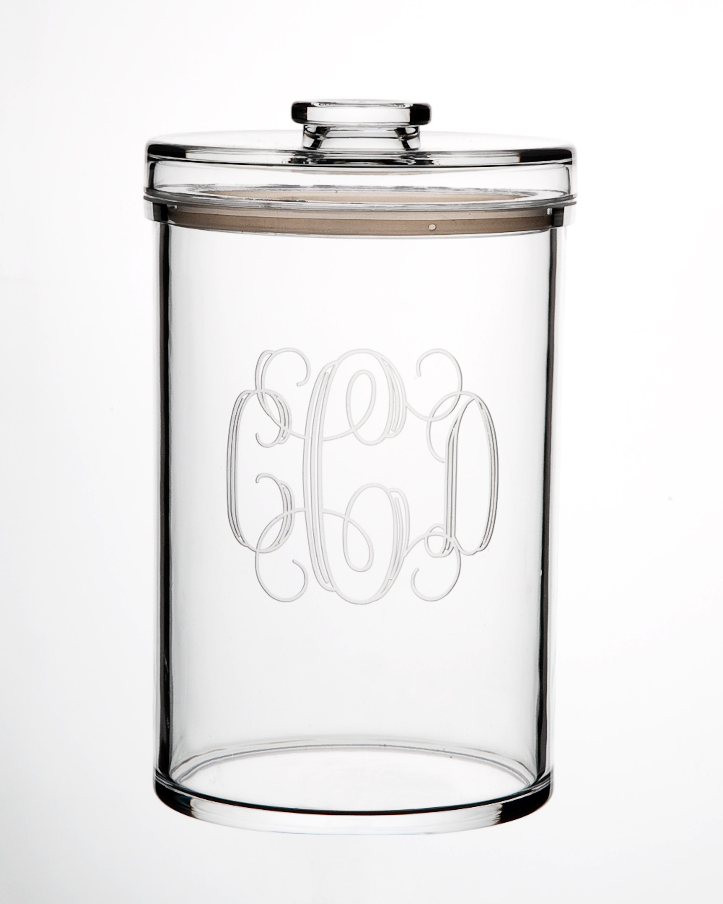 Acrylic Monogram Canister Engraved Canister Personalized - Etsy