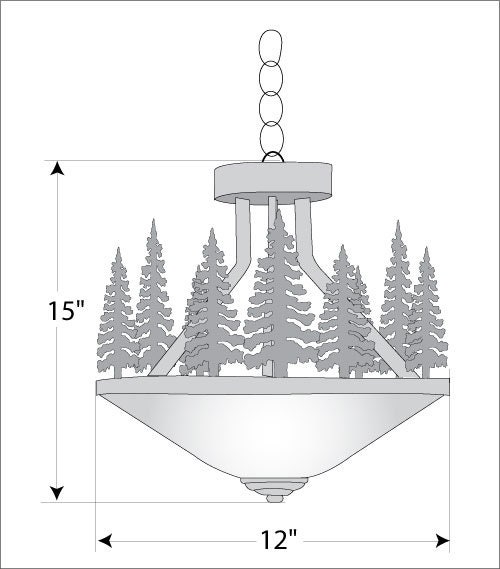 Small Rustic Chandeliers With Metal Tree Art Made in USA Wisley Foyer ...
