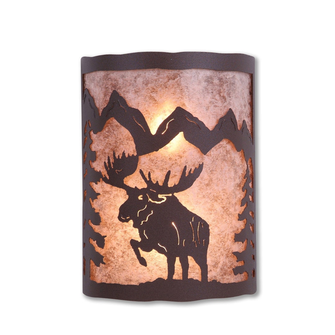 Moose Artwork Interior Wall Light | Made in USA | Cascade Sconce Large ...