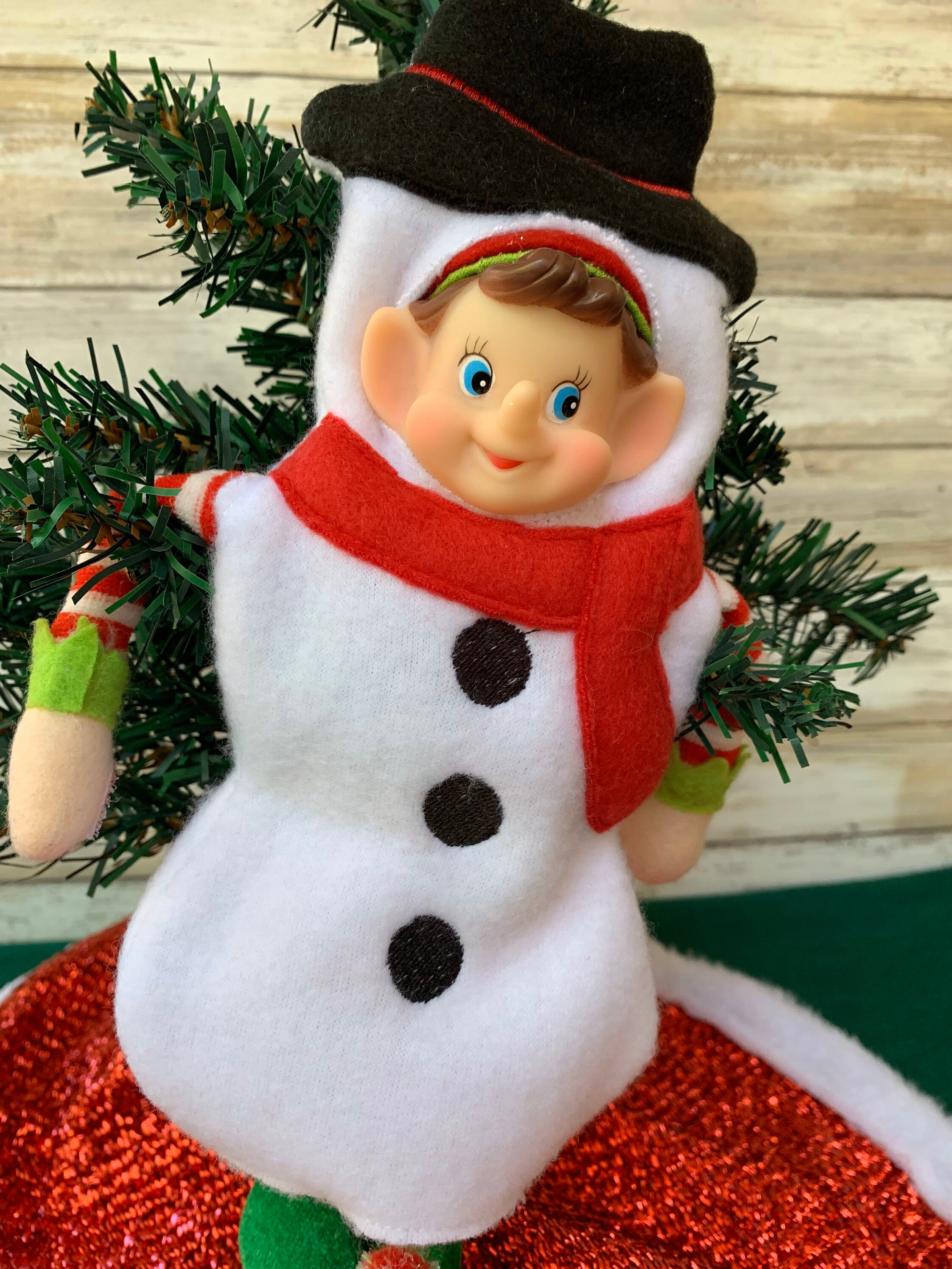 Snowman Elf Costume Christmas Easy Holiday Elf Clothing Props - Etsy UK
