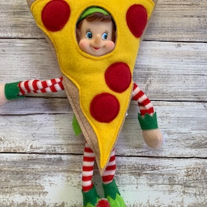 Pizza Elf Costume Christmas Easy Holiday Elf Clothing Food Props - Etsy
