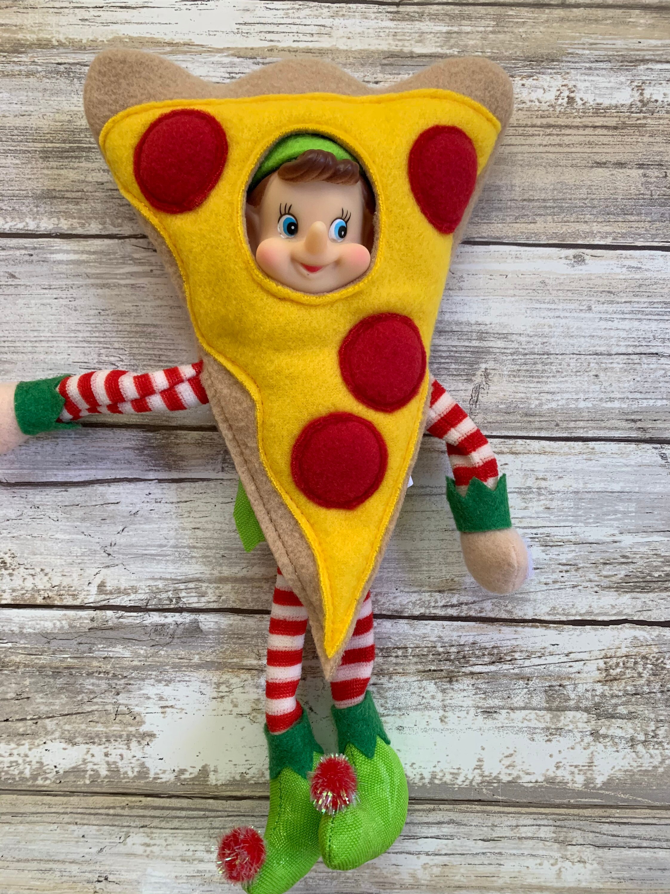 Pizza Elf Costume Christmas Easy Holiday Elf Clothing Food Props - Etsy