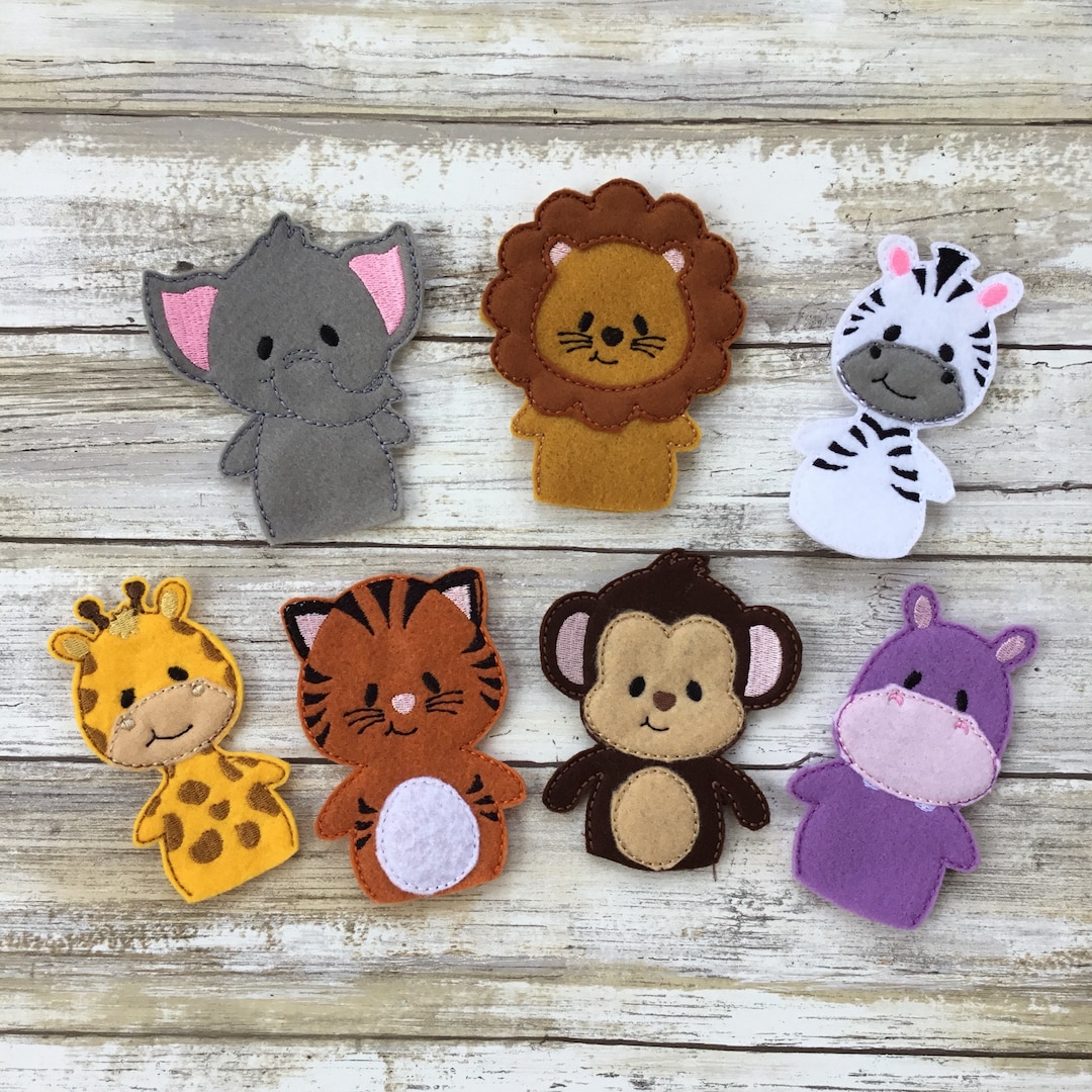 Zoo Animals Finger Puppets Pretend Play Imaginative Play Toys Lion ...