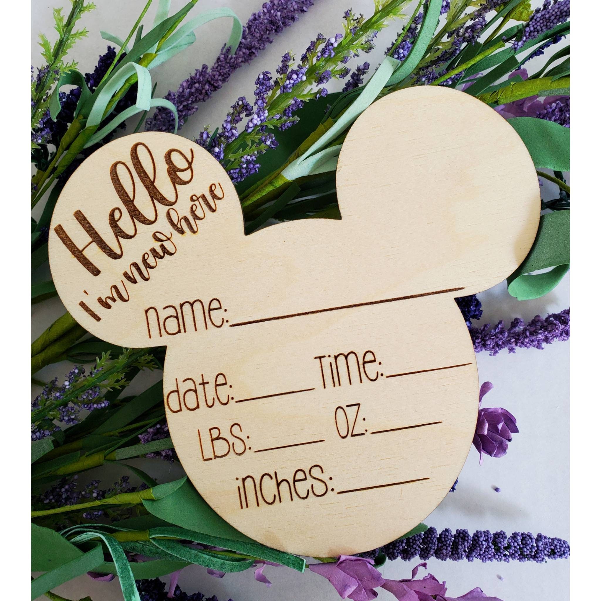 Disney Birth Announcement Sign Disney Hospital Sign Disney - Etsy México