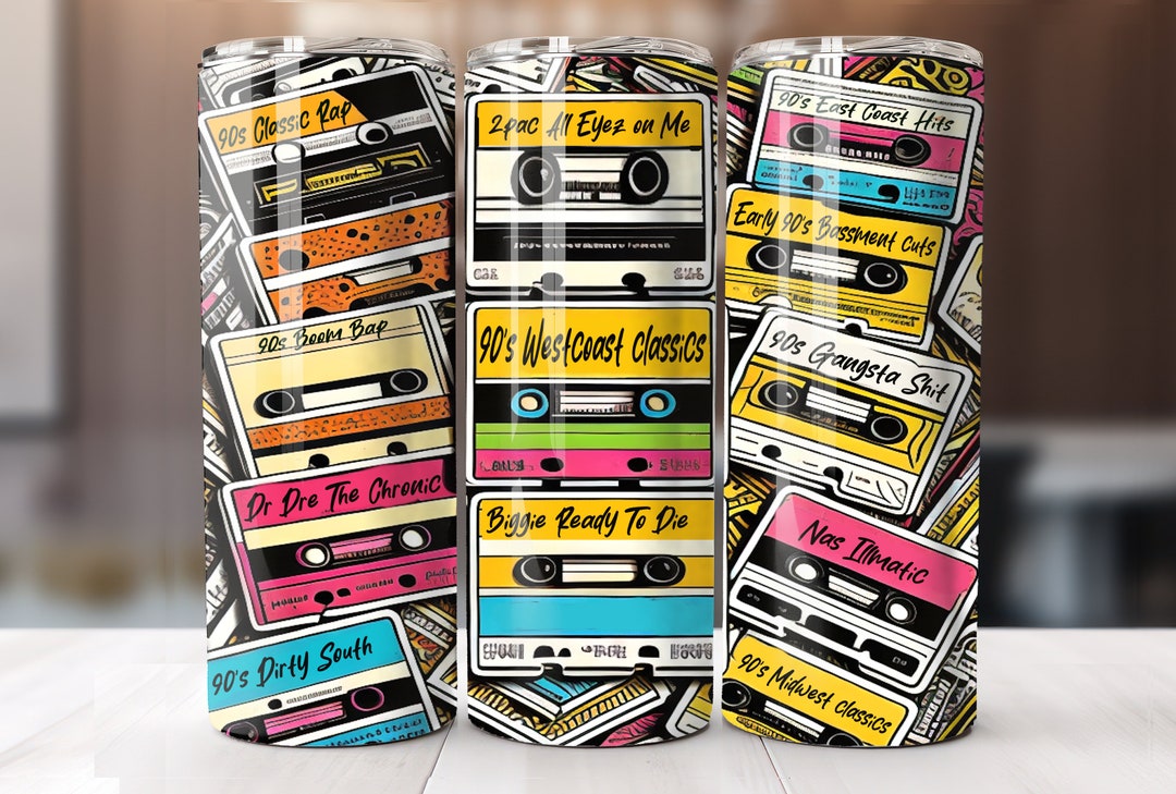 90s Tumbler Wrap - 90s Golden Age Hip Hop Cassette 2pac Biggie Nas ...