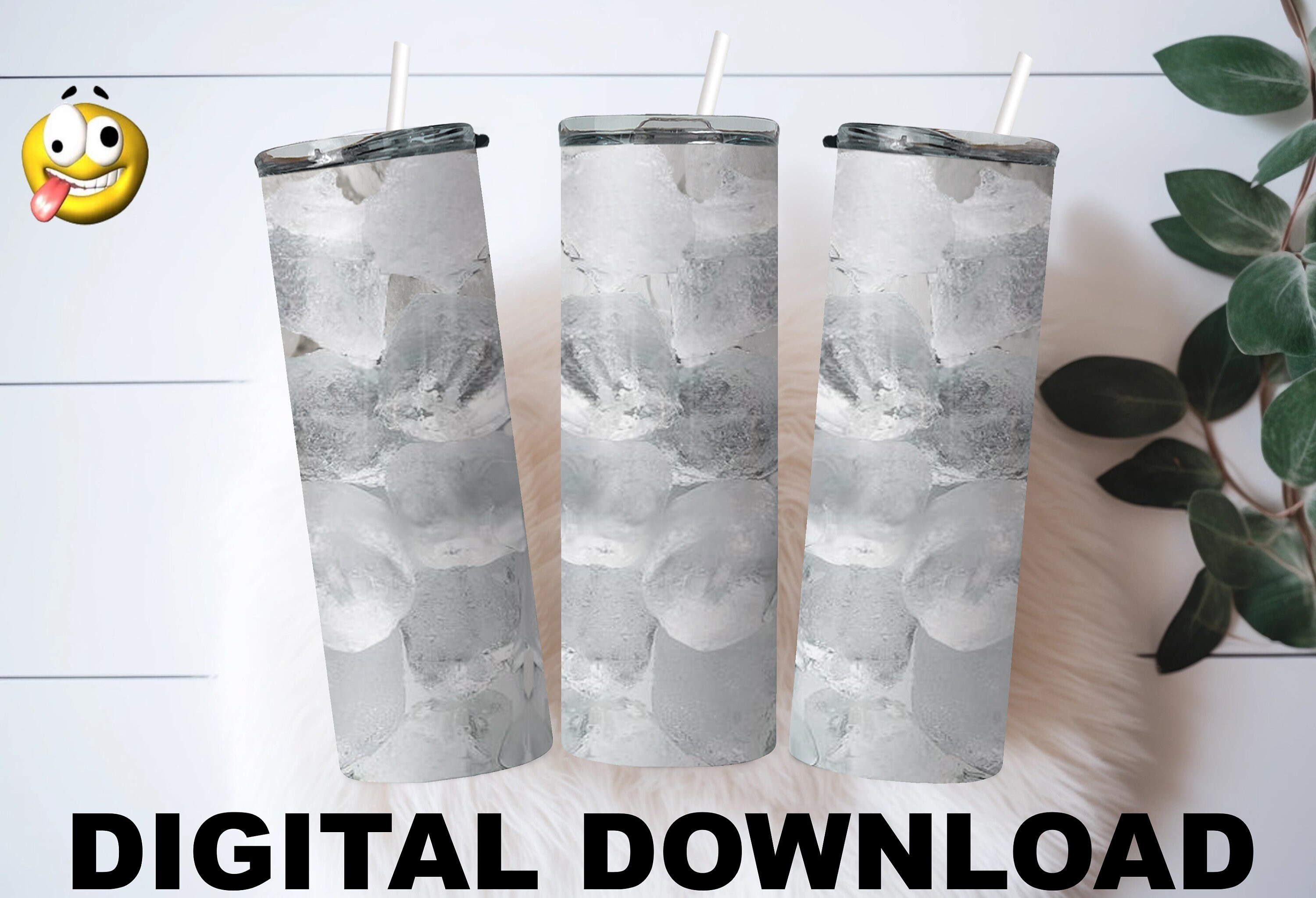 3d Ice Cube Tumblers 20oz Straight Tumbler Wrap Sublimation Design ...