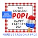 PRINTABLE Coolest POP Tags, Dad Popsicle Gift, Funny Gifts for Dad ...