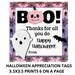 PRINTABLE Halloween Gift Tags Boo Thanks for All You Do - Etsy