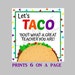 Taco Bout a Great Teacher, PRINTABLE Gift Tags, Teacher Gifts, Teacher ...