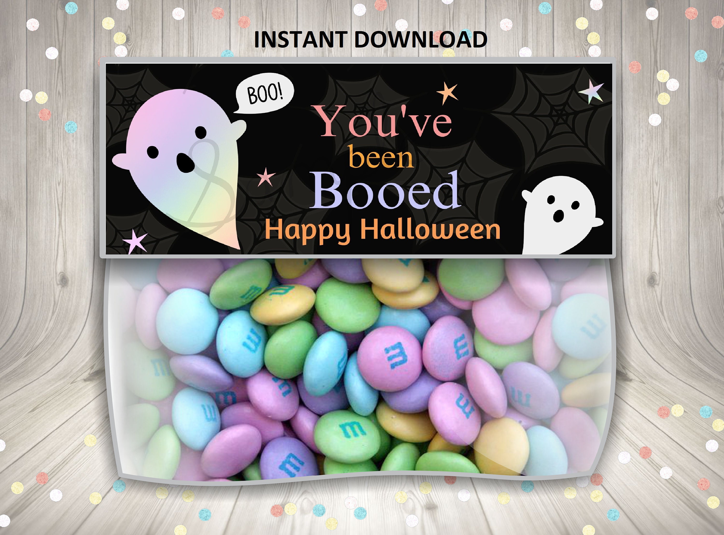 PRINTABLE You've Been Booed Bag Topper, Halloween Treat Bag, Halloween ...
