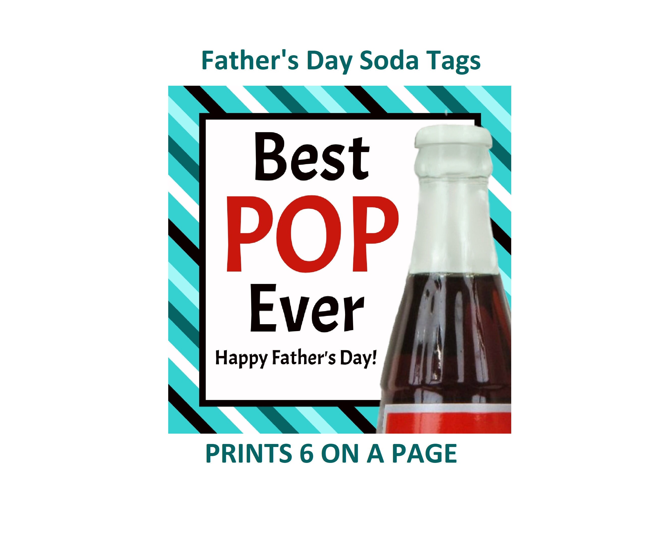 PRINTABLE Best POP Ever Tags, Dad Soda Gift, Dad Pop Gift, Gifts for ...
