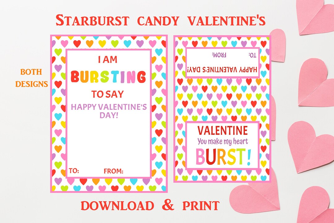 Valentine's Day Bag Topper and Card, Classroom Valentine's Valentine ...