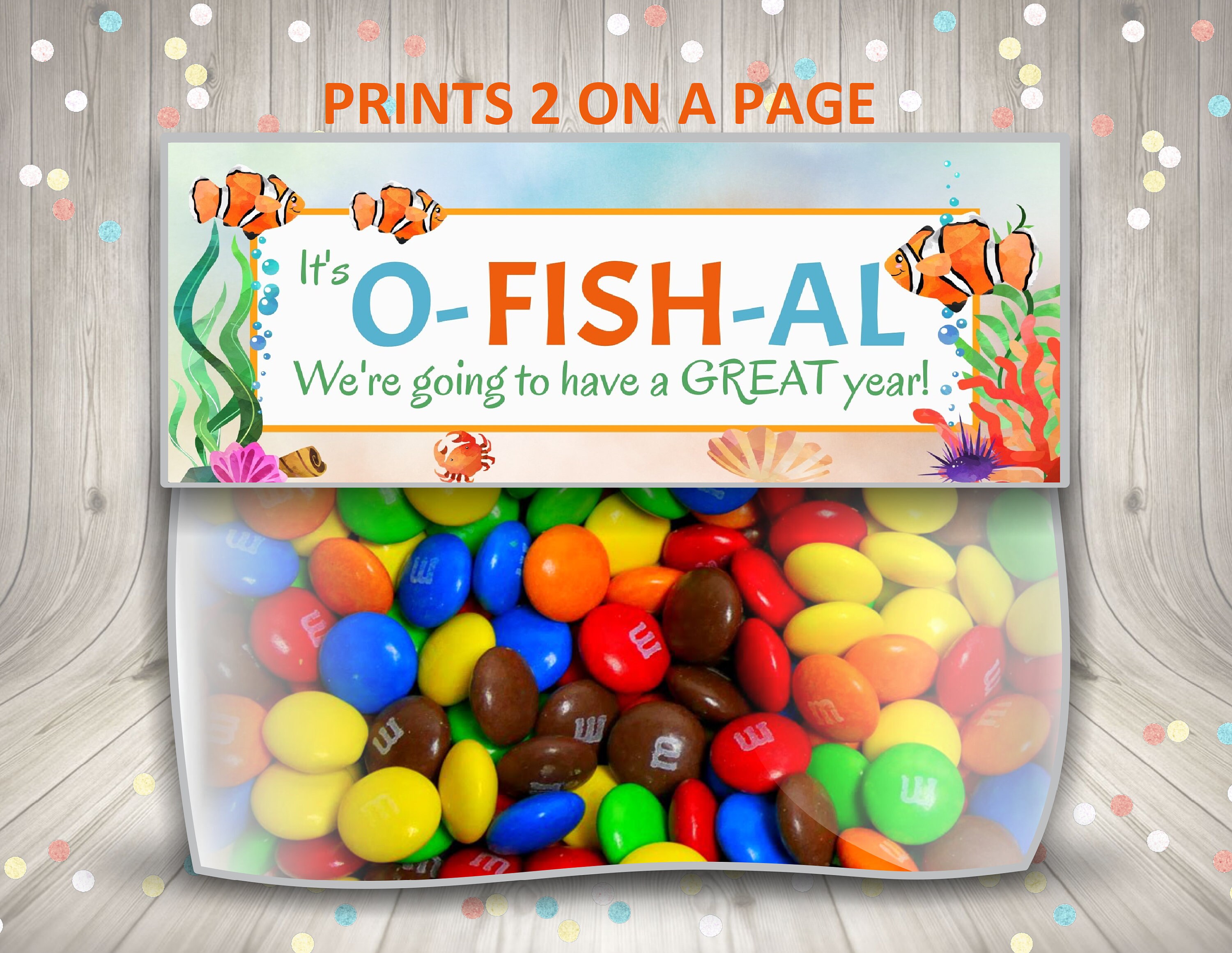 PRINTABLE Fish Themed Bag Topper, It's Ofishal, Back to School, Meet ...
