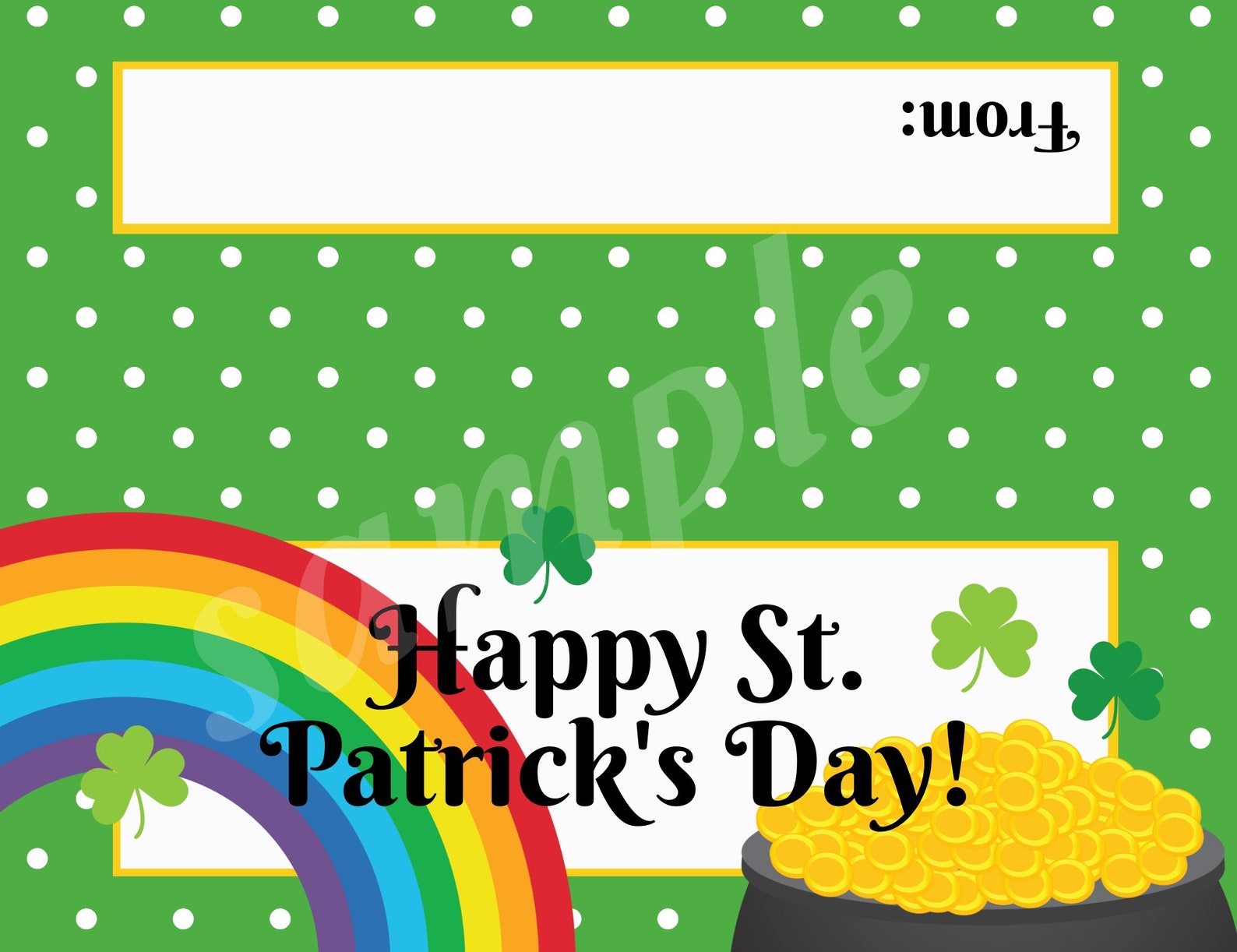 St Patrick's Day Treat Bag Topper, Classroom St Patty's Day, Teacher ...