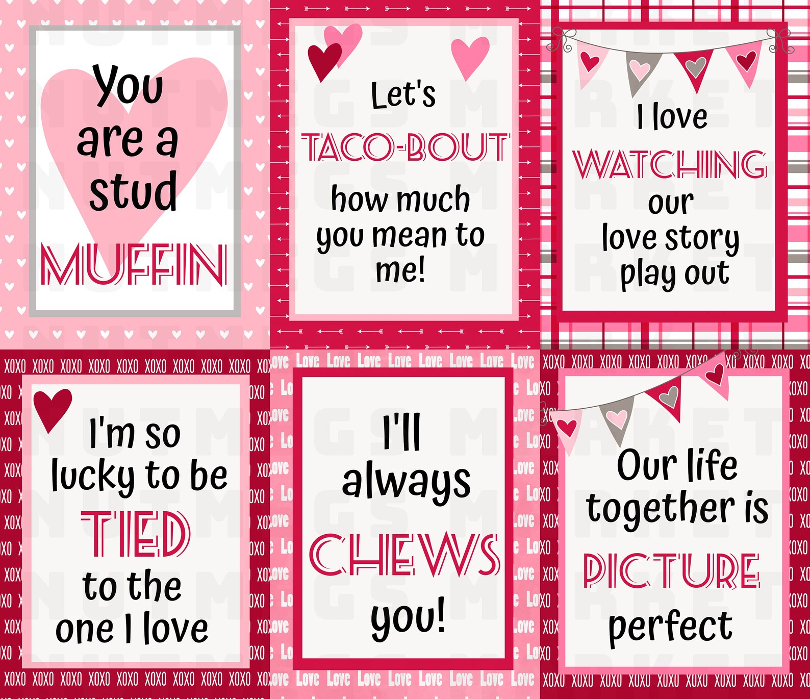 14 Days of Love Cards, Valentines Cards for Couples, PRINTABLE ...