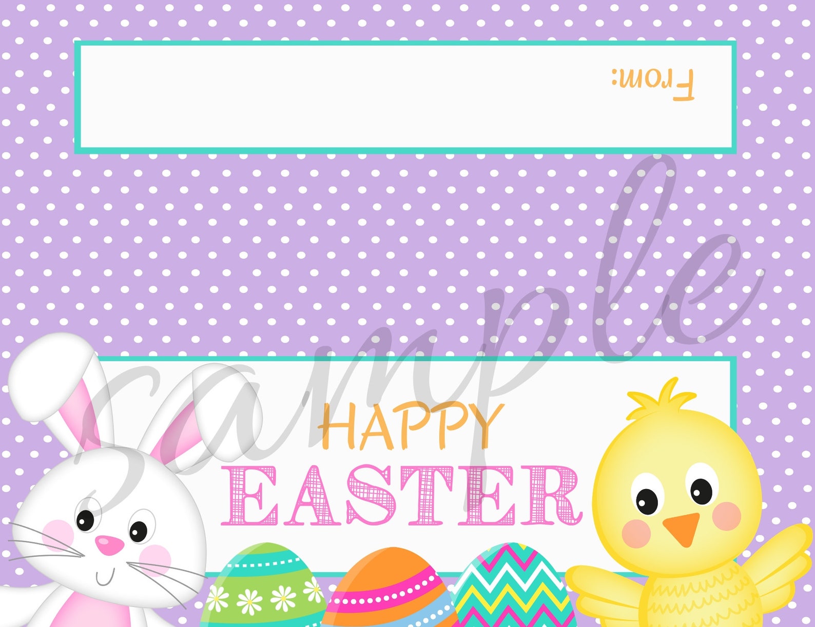 Happy Easter Treat Bag Topper, Easter Basket Filler, Teacher Treat Bag ...