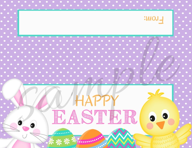 Happy Easter Treat Bag Topper, Easter Basket Filler, Teacher Treat Bag ...